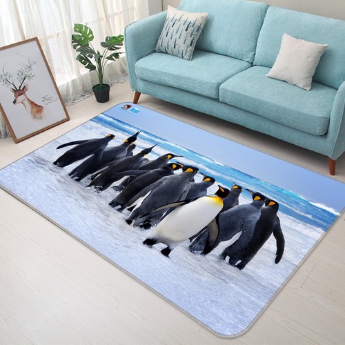 3D Animal Penguin Family NBC632571 Game Rug Mat Elegant Photo Carpet ...
