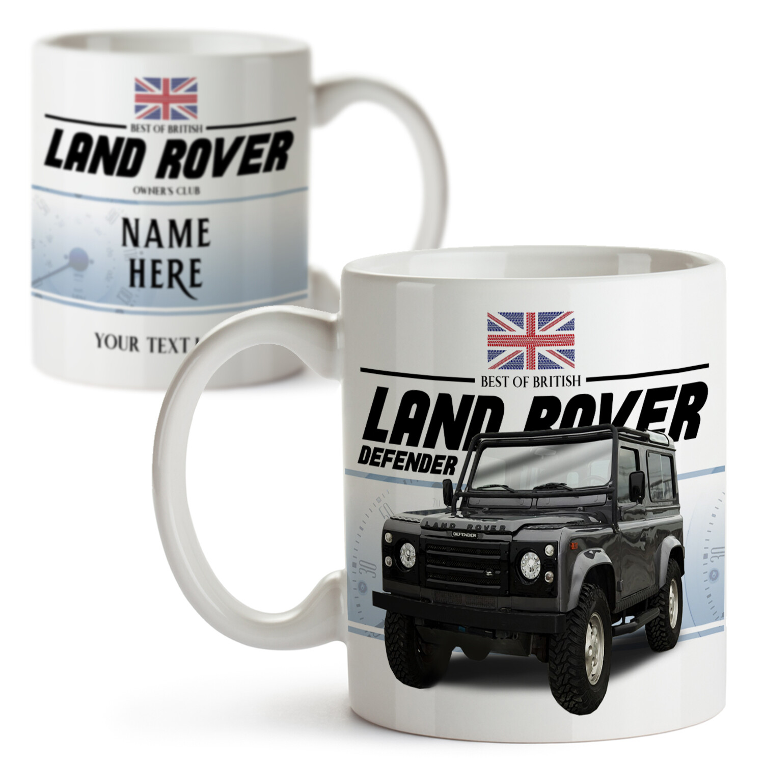 Personalised Land Rover Car Mug Classic Cars Cup Defender Motor Garage ...