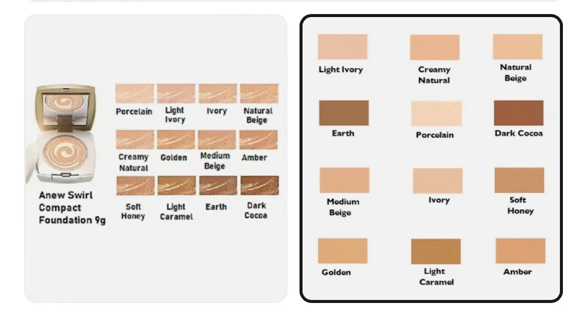 Avon Anew Swirl Age Transforming 2-in-1 Compact Foundation , Soft Honey ...