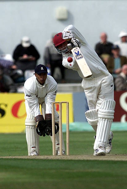 Mal Loye of Northamptonshire straight drives at the Benson Hedges - Old ...