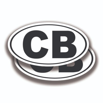 CB INITIALS STICKERS 2 Decals Bogo Car Truck Bumper Window | eBay