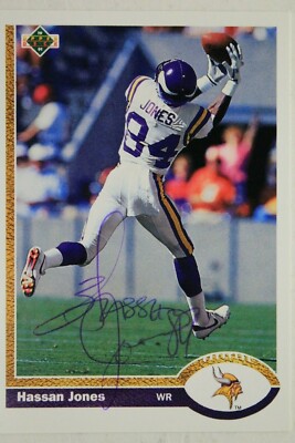 Hassan Jones Minnesota Vikings Autographed 1991 Upper Deck Football ...