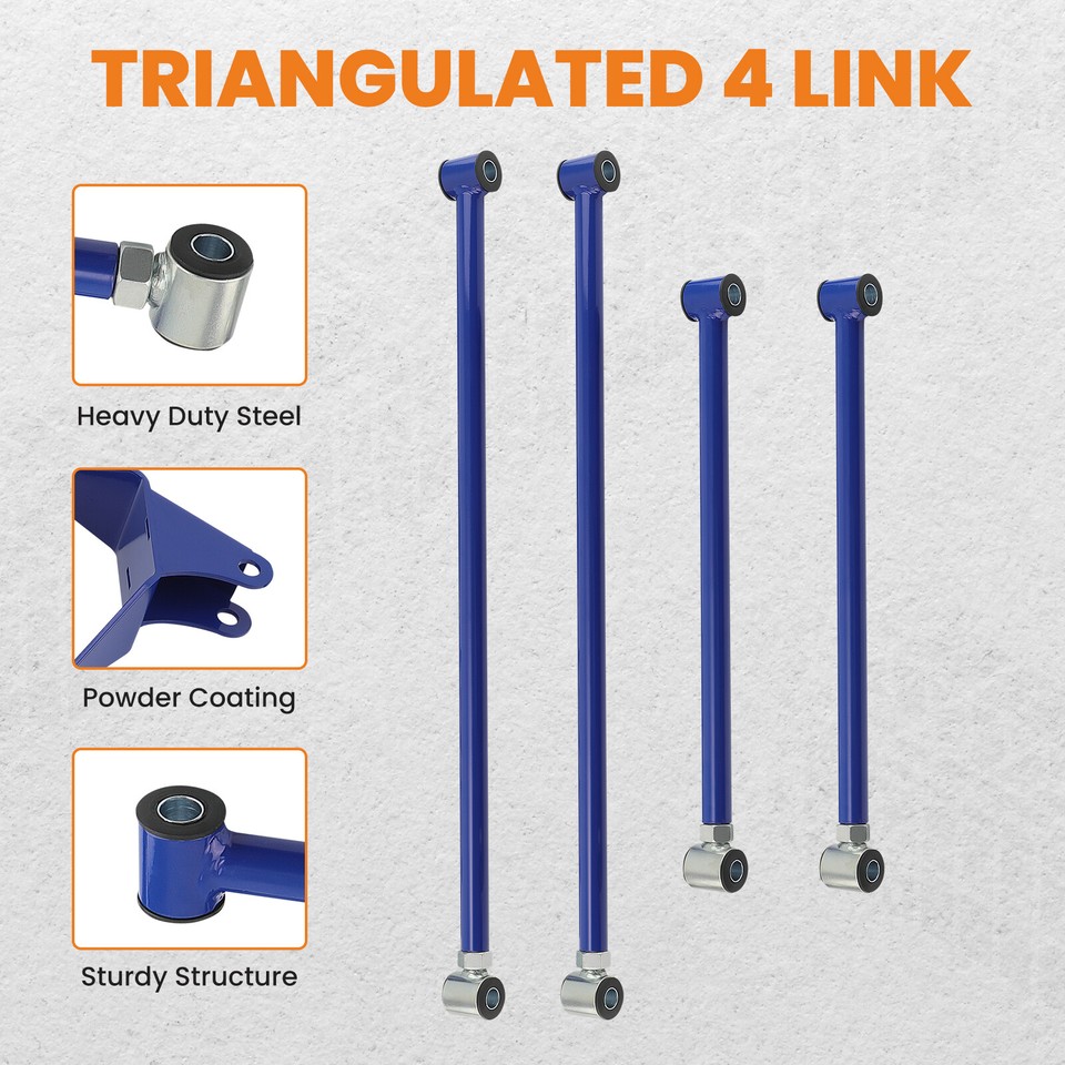 Rear Triangulated 4 Link Suspension Kit For Chevrolet S10 1994-2004 ...