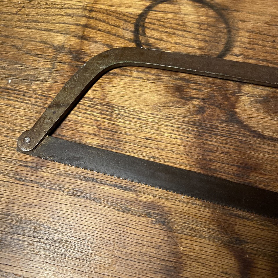 Vtg antique large Disston butcher meat bone cutting hand hacksaw 16 ...