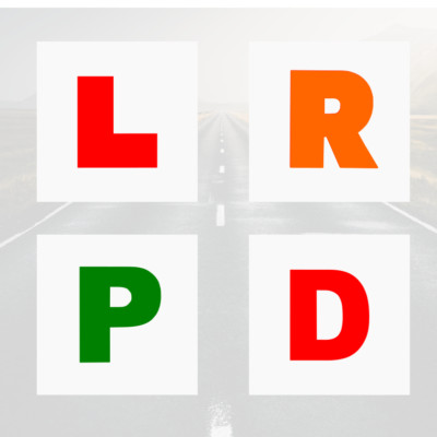 R D L P Plate Stick On - Sticker Vinyl DVLA GOV Legal Learner ...