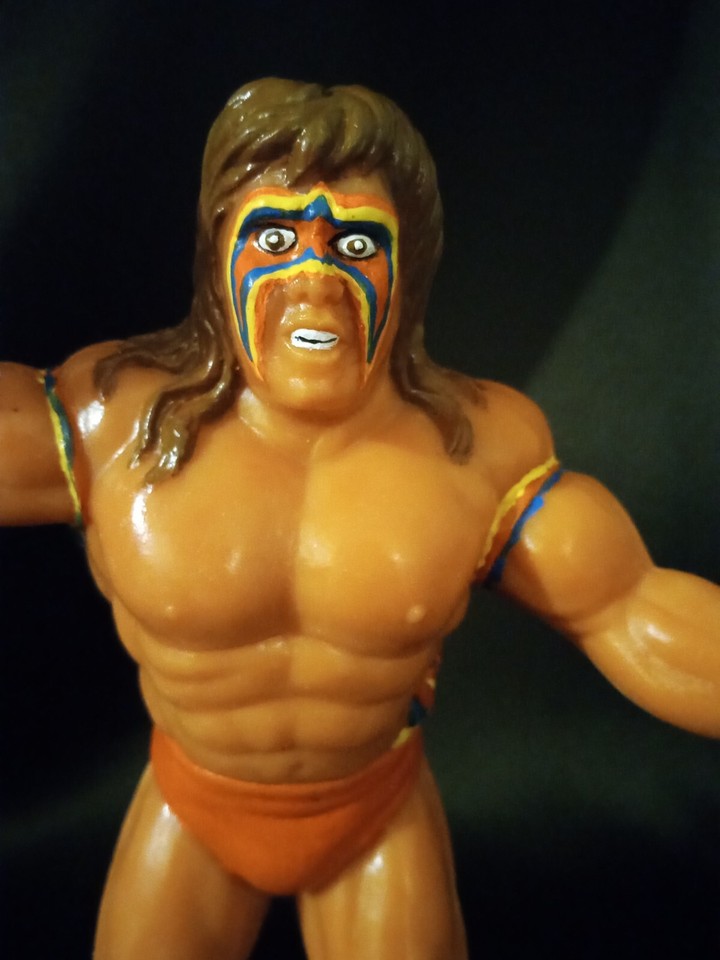 A SOLID RUBBER LJN CUSTOM Ultimate Warrior Wrestling Figure WWE WWF LJN ...