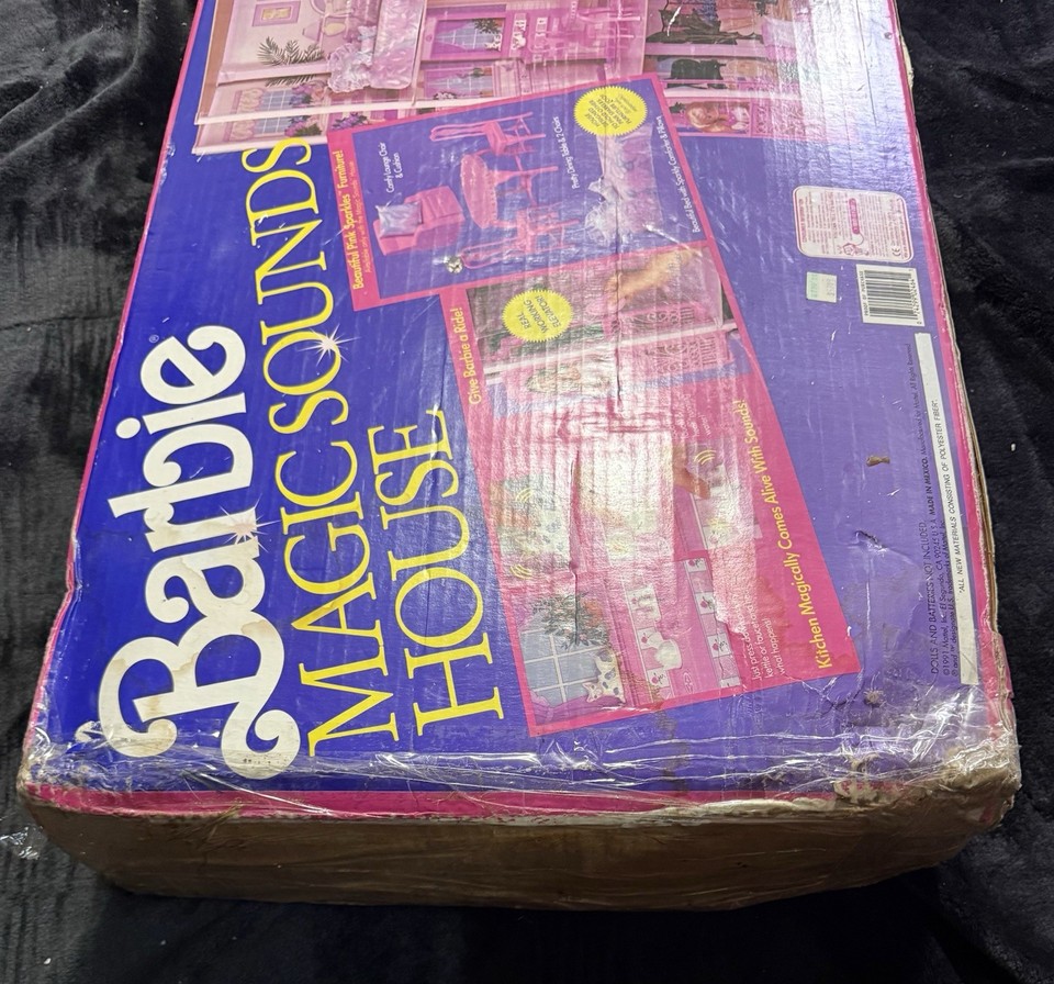 Barbie Magic Sounds House Pink Sparkles Furniture Set Mattel 2464 1991 ...
