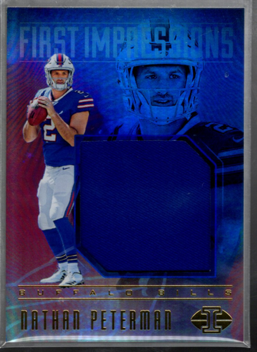 B4161- 2017 Illusions First Impressions Memorabilia #40 Nathan Peterman ...