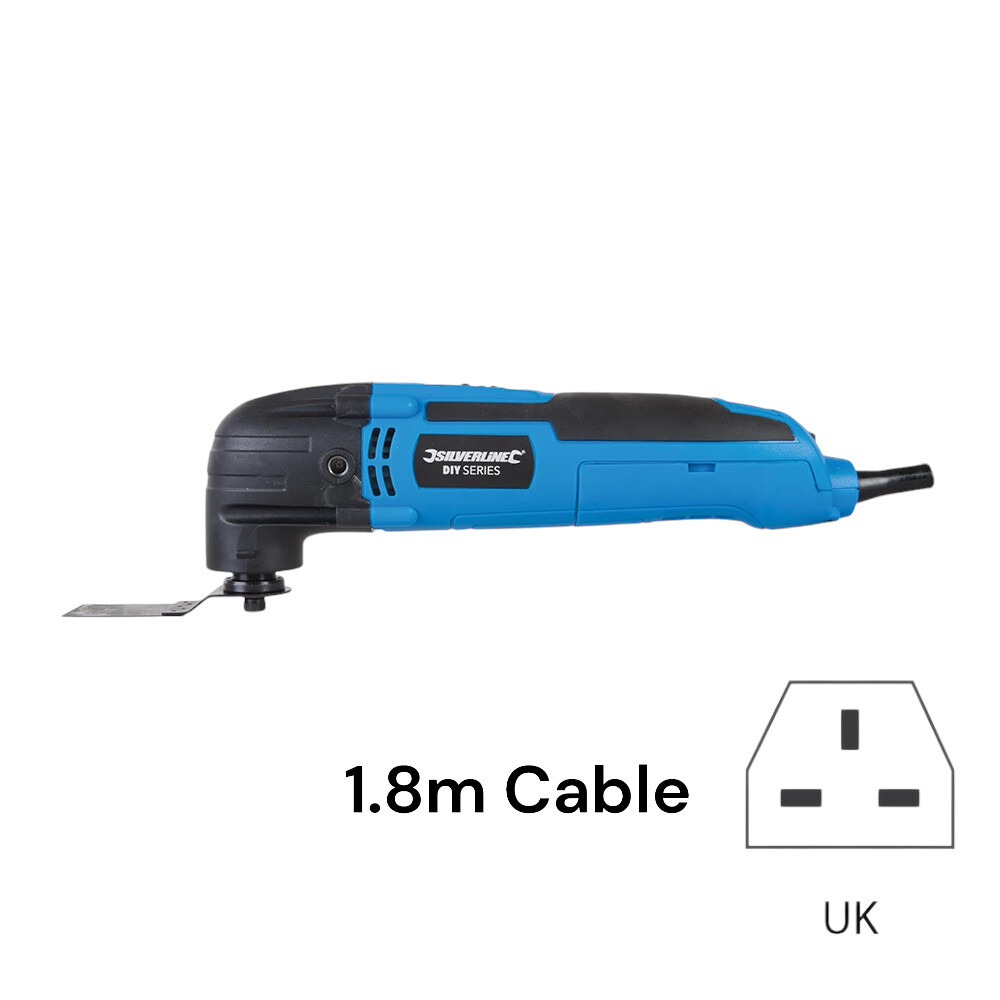 300W OSCILLATING MULTI FUNCTION POWER TOOL SILVERLINE 430787 - 3 YEAR ...