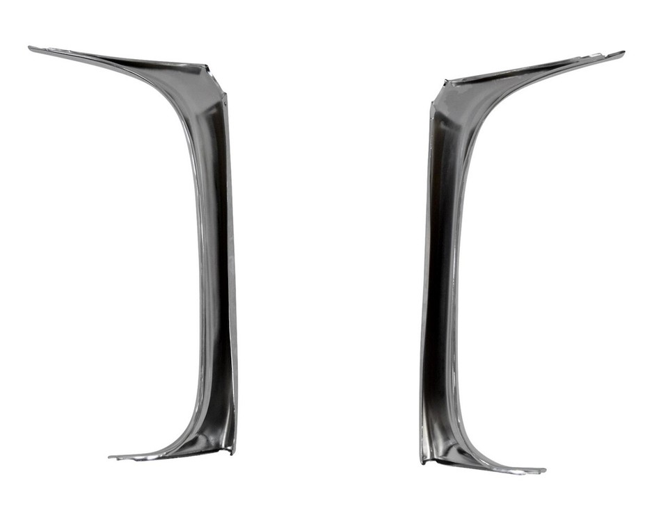 55 56 57 Hardtop & Nomad Chrome Vertical Inside Windshield Garnish ...