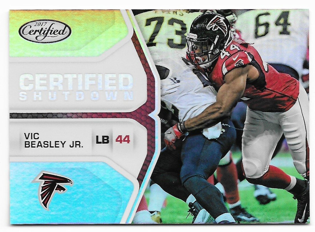 Vic Beasley Jr. 2017 Panini Certified Shutdown #CSVB Atlanta Falcons ...