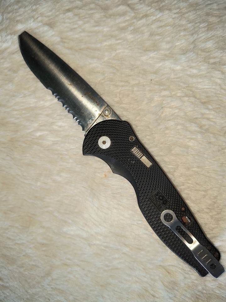 SOG Flash II Assisted Serrated Folding Knife w/ Blade Lock 3" Blade ...
