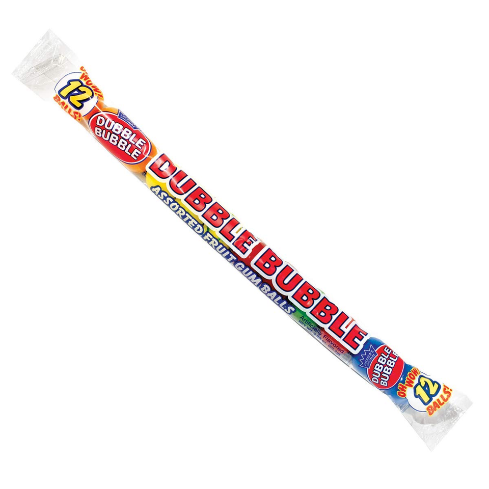 Gumballs, 24 Pack of 12-Gumball Tubes in Assorted Fruit Flavors, 12 ...