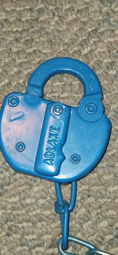 Antique Adlake N&W Railroad Lock Blue On Chain Padlock | eBay