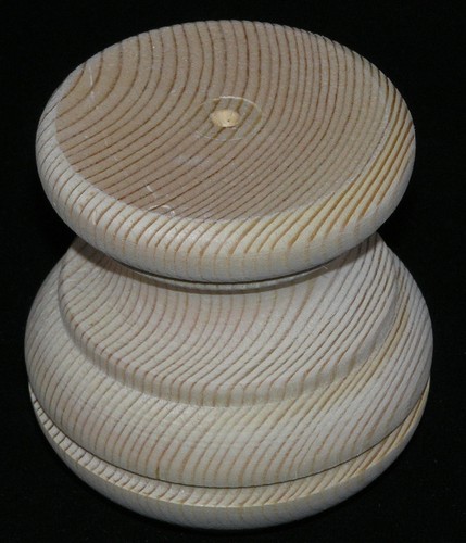 Pack of 4 Tall Wooden Pine Wood Furniture Bun Feet 80mm Dia 85mm High ...