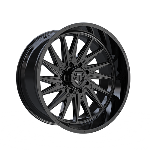TIS 24x12 Wheel Gloss Black Milled 547B 6x5.5 -44mm Aluminum Rim | eBay