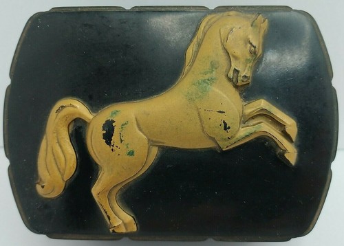 Vintage Hickok Horse Black Plastic Bakelite Soap Dish Jewelry Trinket ...