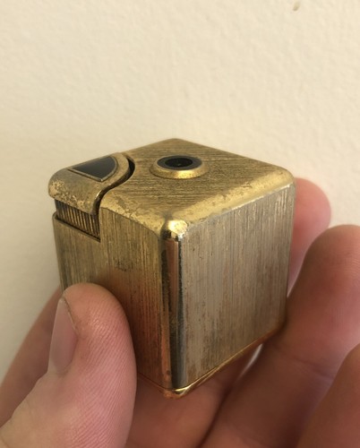 Vintage Cubed Colibri Lighter Gold Tone Gas Made in Japan MCM | eBay