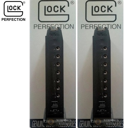 TWO GLOCK 17 34 G17 G34 9mm 10-Round Magazines Gen3 Gen4 10017 FAST ...