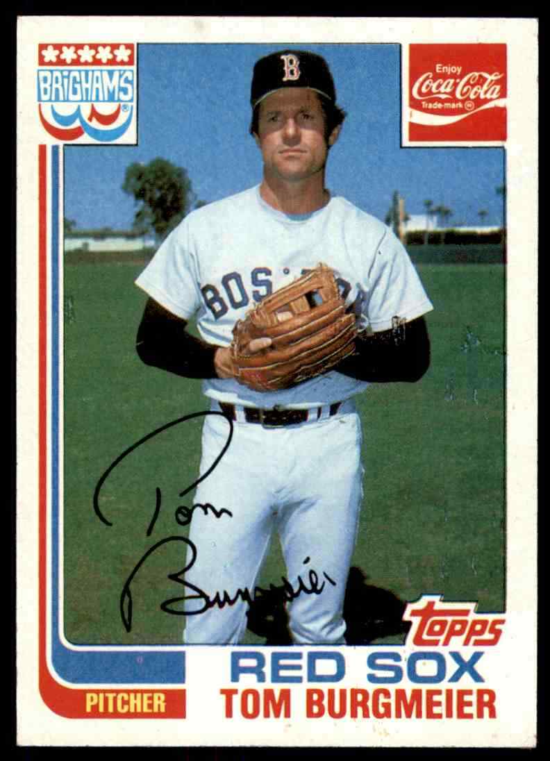 1982 Topps Coca-Cola Card Tom Burgmeier Boston Red Sox #2 | eBay