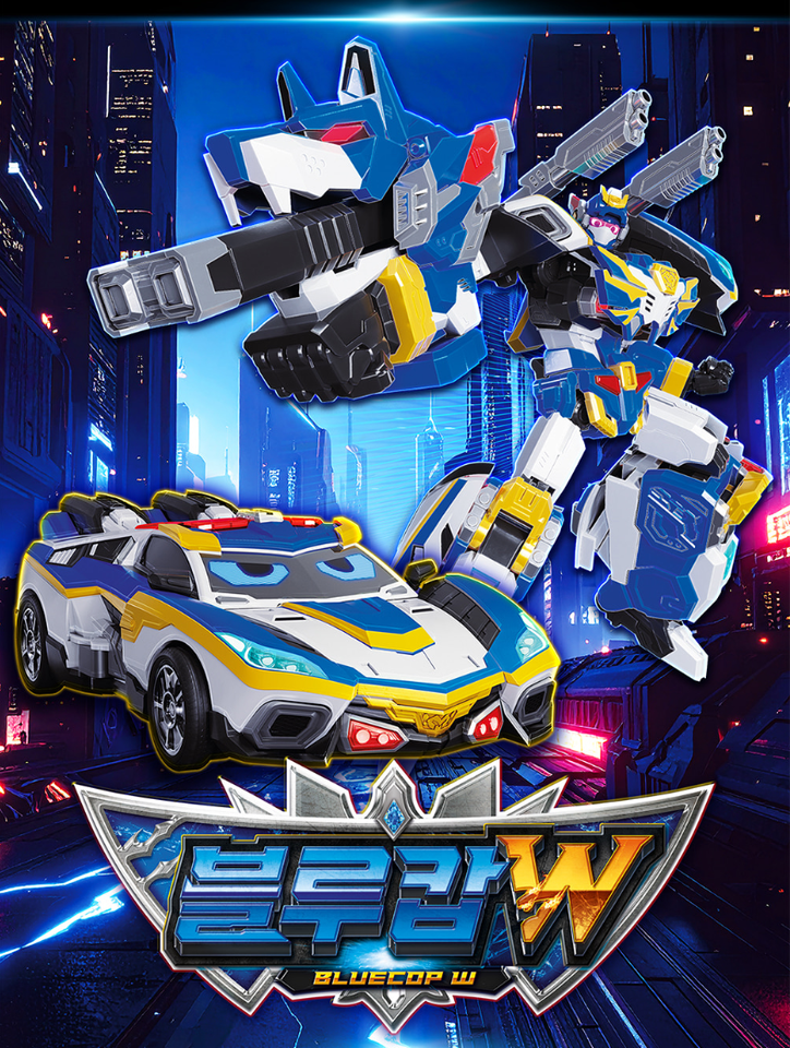 Metal Cardbot W BLUECOP W Transforming Patrol Car Robot Korean Toy 2025 ...