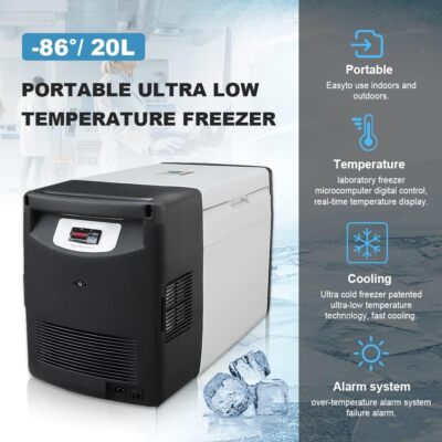 -86°C Portable Ultra Low Temperature Refrigerator Lab Freezer Mini ...