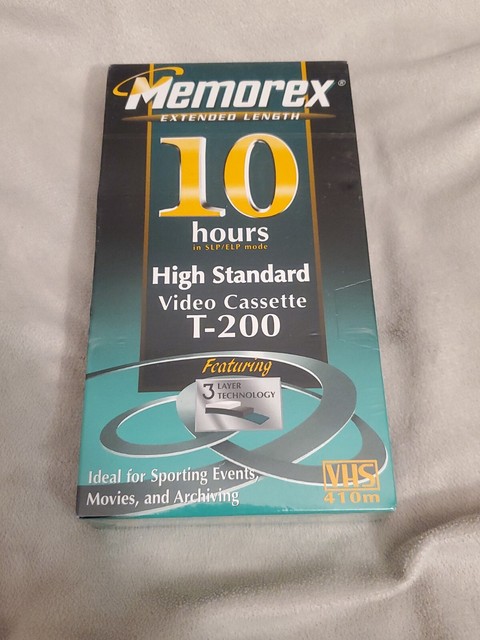 Two Memorex Extended Length 10 Hours High Standard T-200 VHS Qnty 2 for ...
