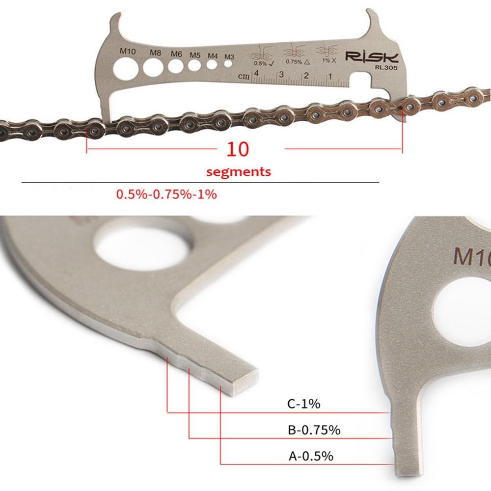 MTB Bike Loss Indicator Checkers 3in1 Chain Checker W/Chain Hook Chain ...