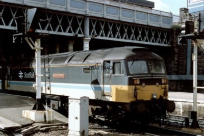 PHOTO CLASS 47 47711 SCOTRAIL LIVERY AT GLASGOW QUEEN STREET 1989 | eBay UK