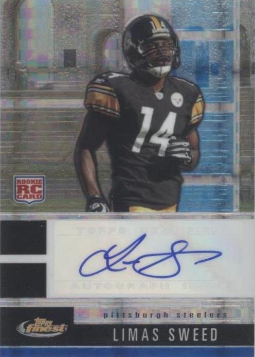 2008 Topps Finest - Limas Sweed #141 Blue X-Fractor Rookie Autographs ...