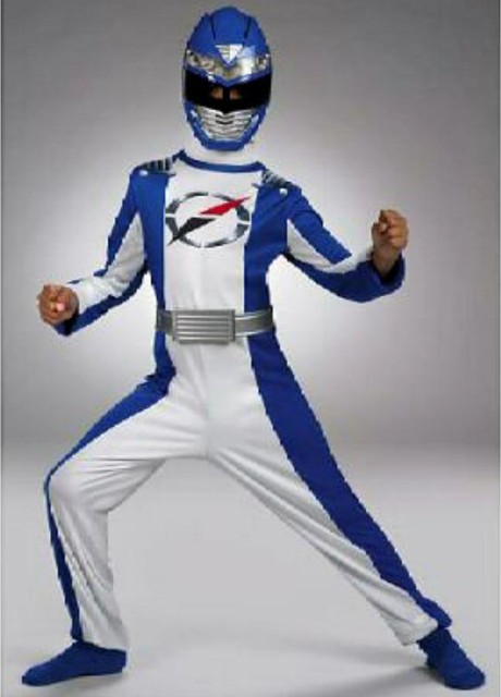Power Rangers Operation Overdrive Blue Costume Size 7-8 Med Child ...