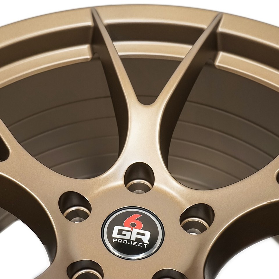 20'' Project 6GR Satin Bronze Concave Spun Forged Staggered Wheels ...