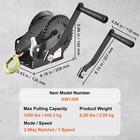 VEVOR Hand Winch Heavy Duty Hand Crank 1200lbs 23ft Polyester Strap for ...