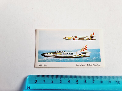 Lockheed F-94 Starfire Adhesive Airplain Sticker Autocollant Vintage ...