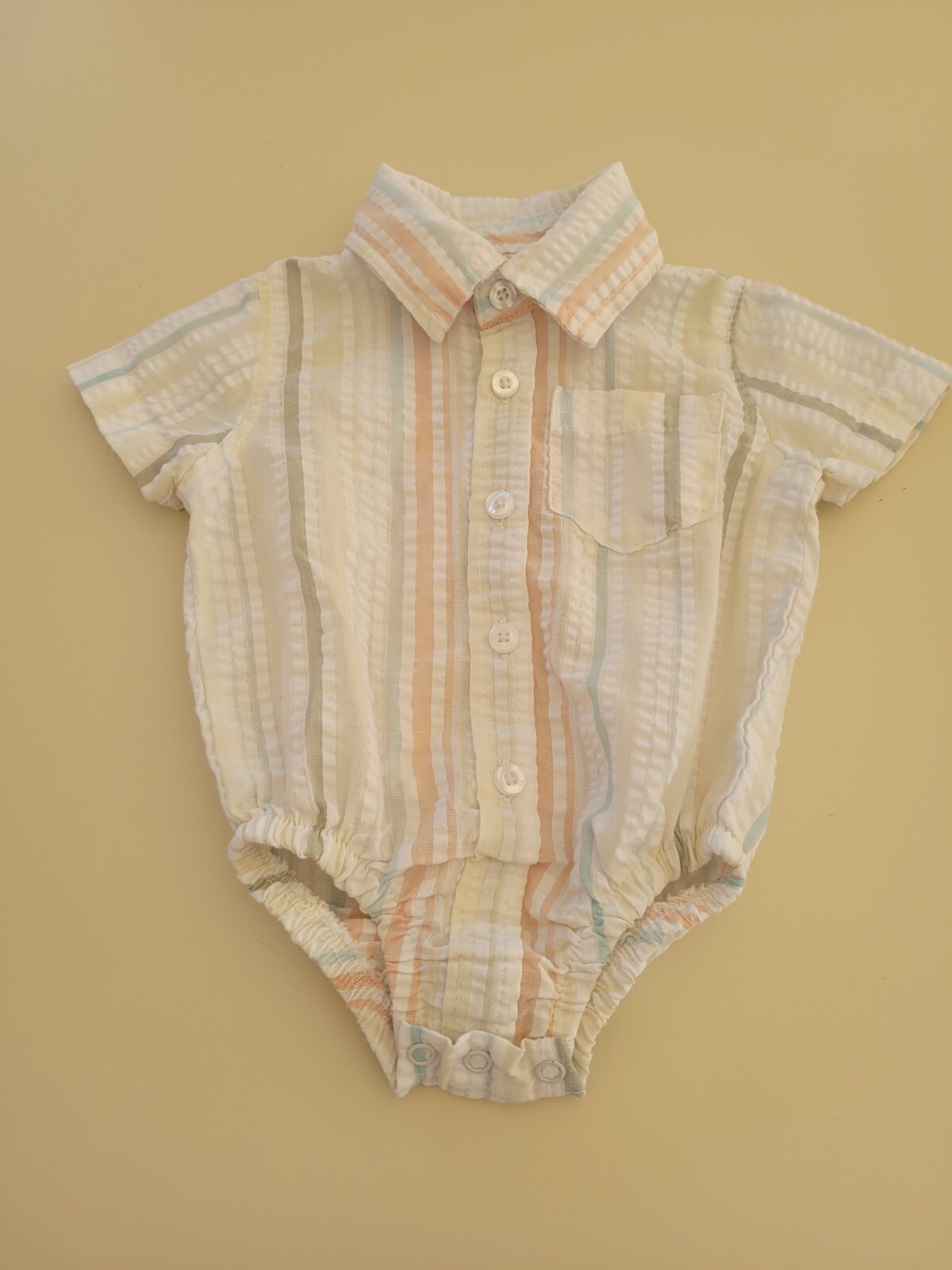 Alex and Jack Boys 3 6 M Month Button Down Collared Preppy Bodysuit One ...