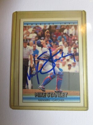 SIGNED AUTOGRAPHED1992 Donruss Mike Stanley Texas Rangers #582 | eBay