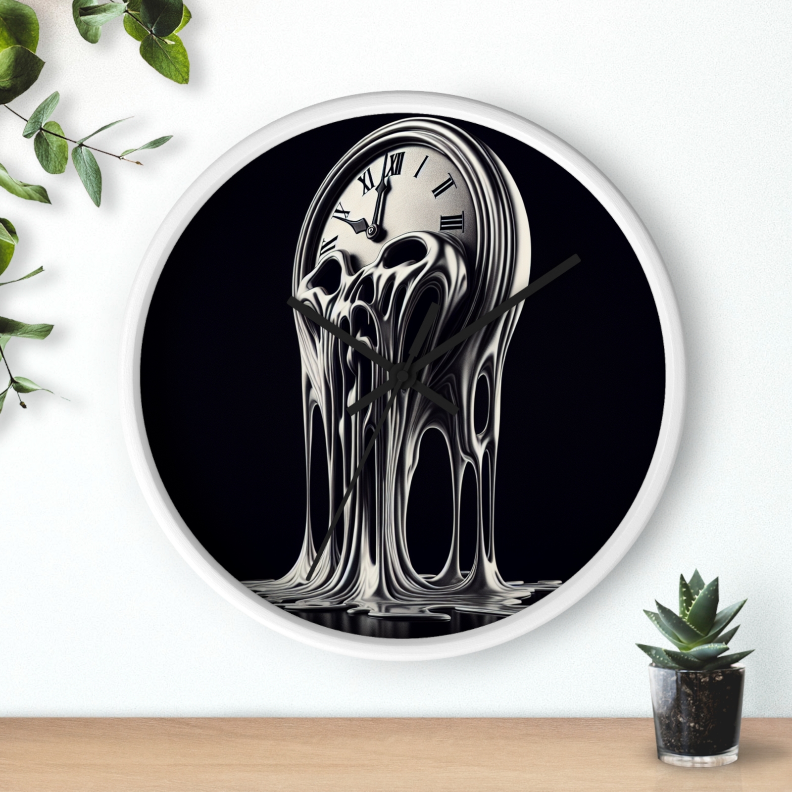Home Decor Wall Clock Surreal Melting Clock Art Deco Elegance ...
