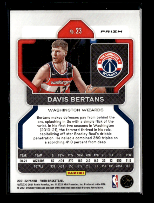 2021-22 Panini Prizm Ice Davis Bertans #23 | eBay