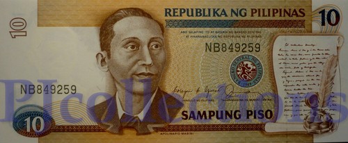 PHILIPPINES 10 PISO 1985/94 PICK 169b UNC | eBay