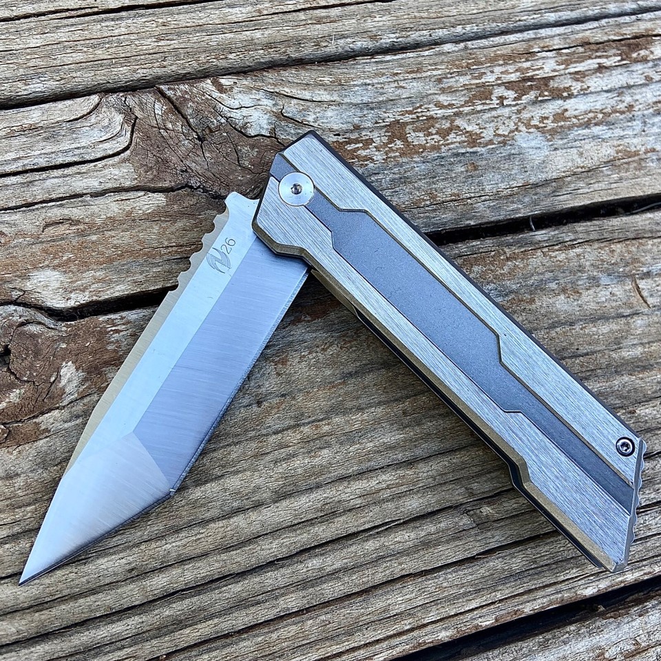 Stainless Steel EDC Pocket Knife, Ball Bearing Pivot, D2 Steel Blade | eBay