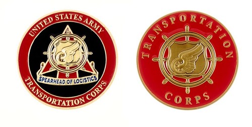 ARMY TRANSPORTATION CORPS SPEARHEAD OF LOGISTICS 1.75" CHALLENGE COIN ...