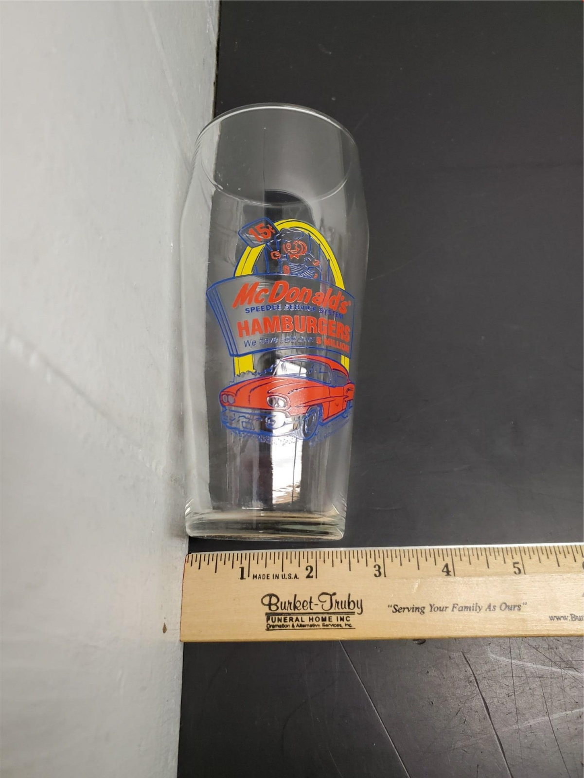 1995 McDonald's Hamburgers Speedee Service System Drinking Glass Over 5 ...