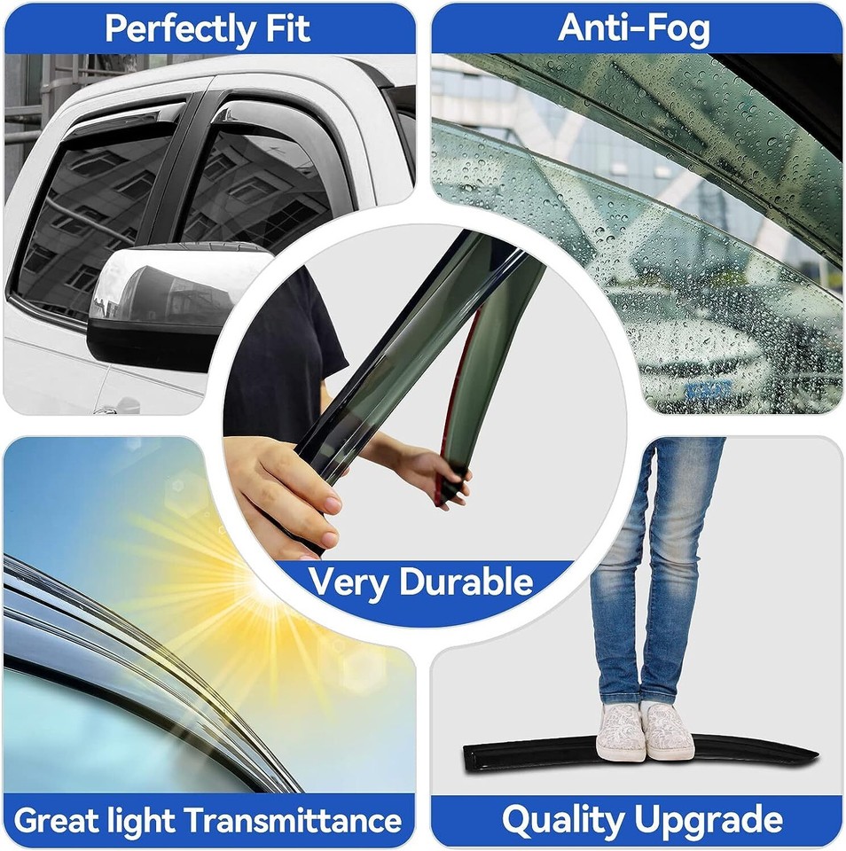For Subaru Outback 2015-2019 Window Vent Visors Rain Sun Wind Guard ...