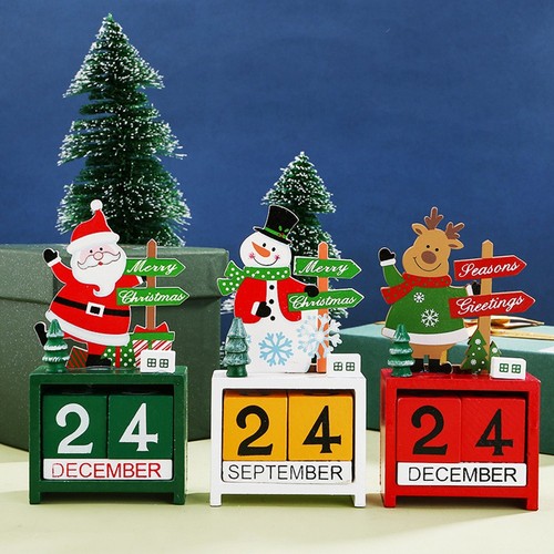 Pour Noël Calendrier de l'Avent Compte à rebours Décoration de Bureau avec Cu | eBay