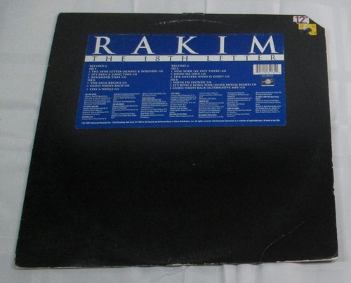 RAKIM - THE 18TH LETTER 2 x Vinyl Set 1997 Conscious Hip Hop Old School ...
