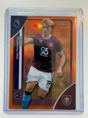 2026 Topps Premier League Chrome 60 Zian Flemming Rc Orange Refractor