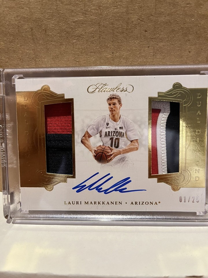 2018 Panini Flawless Collegiate Lauri Markkanen Dual Diamond Patch Auto ...