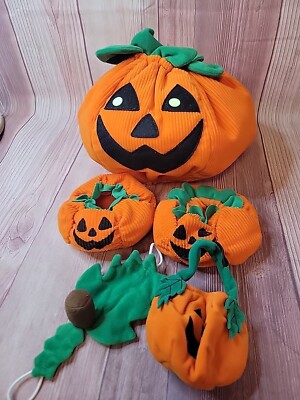 Build a Bear Pumpkin Jack O Lantern Halloween Teddy Costume | eBay