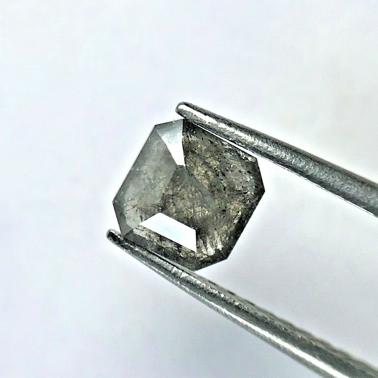 natural diamond rustic diamond 0.45tcw gray sparkling radiant full cut for gift | eBay