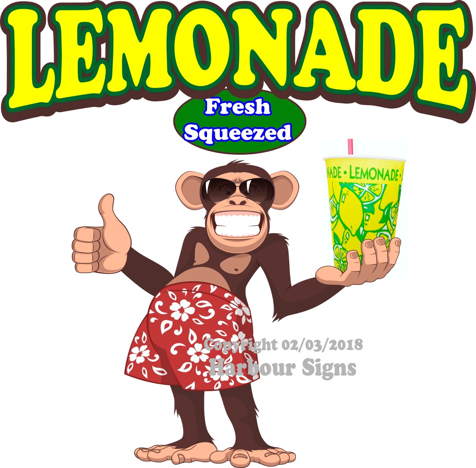 Lemonade DECAL (Choose Your Size) Monkey Concession Food Truck Vinyl ...